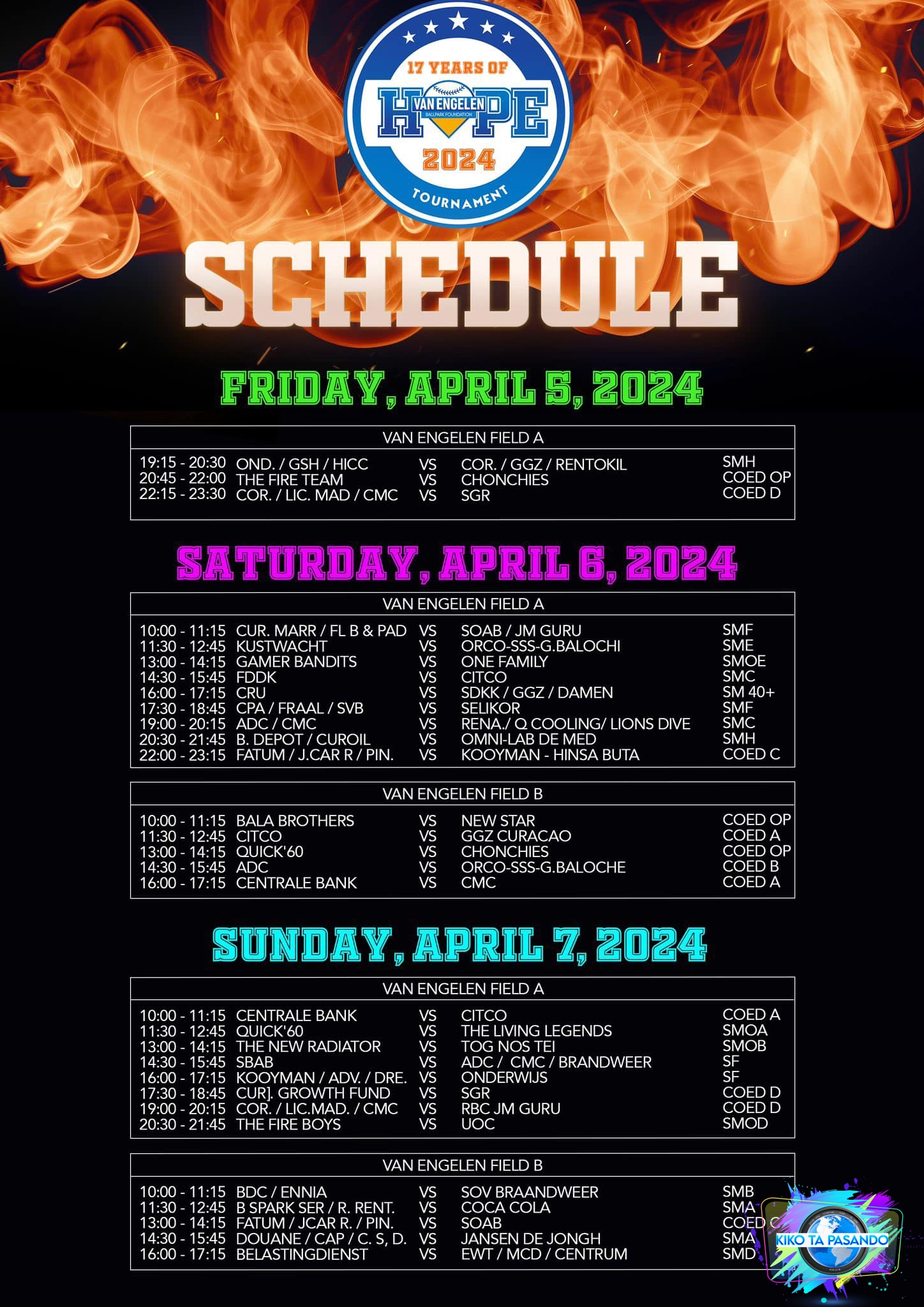 Schedule – KIKO TA PASANDO