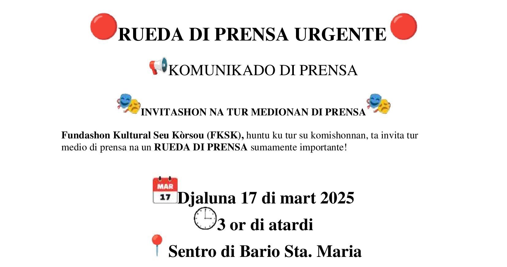 Fundashon Kultural Seu Kòrsou (FKSK), huntu ku tur su komishonnan, ta ...