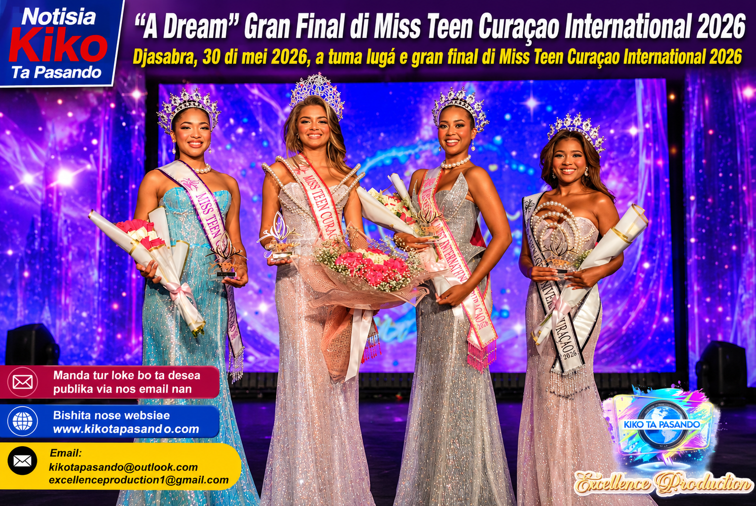 “A Dream” Gran Final di Miss Teen Curaçao International 2026 – KIKO TA ...